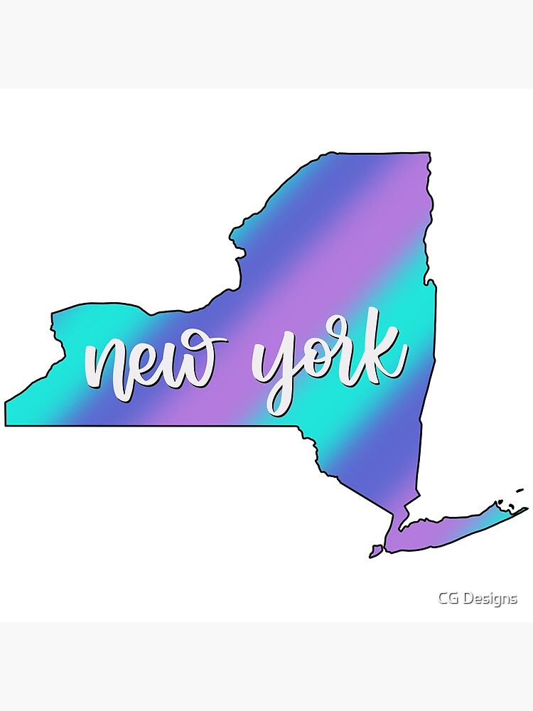 "Cursive New York" Poster by CG-designs- | Redbubble
