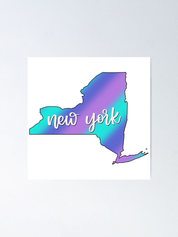 "Cursive New York" Poster by CG-designs- | Redbubble