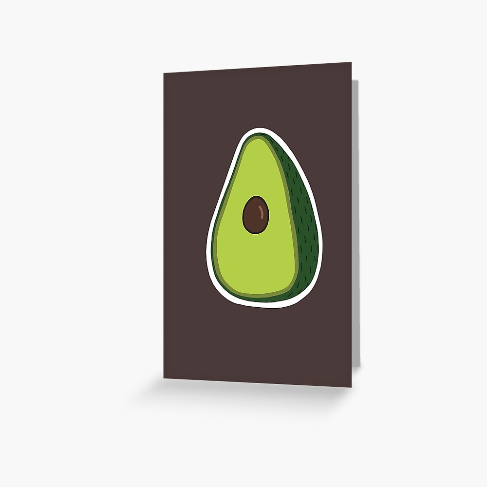 "Avocado " Greeting Card for Sale by sticker-by-mack | Redbubble