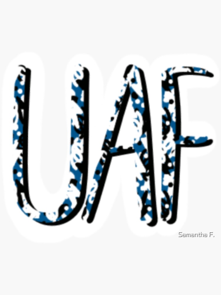 "UAF" Sticker for Sale by Frenzy-44 | Redbubble
