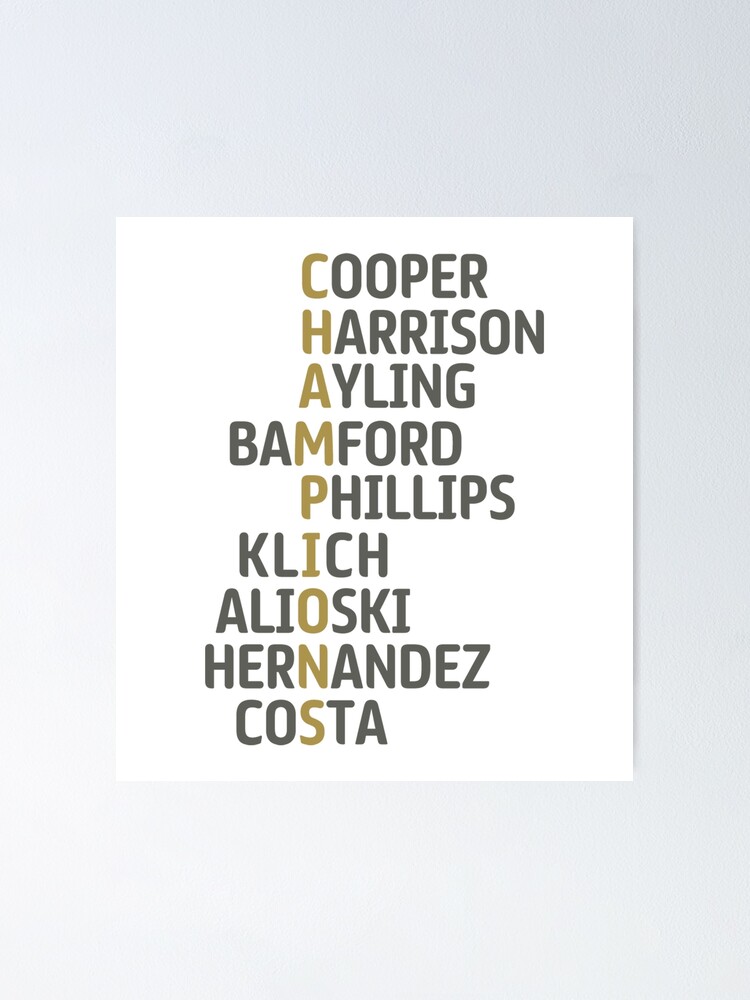 "Leeds Champions 2019/2020 Players Design" Poster by oliverkunovski ...