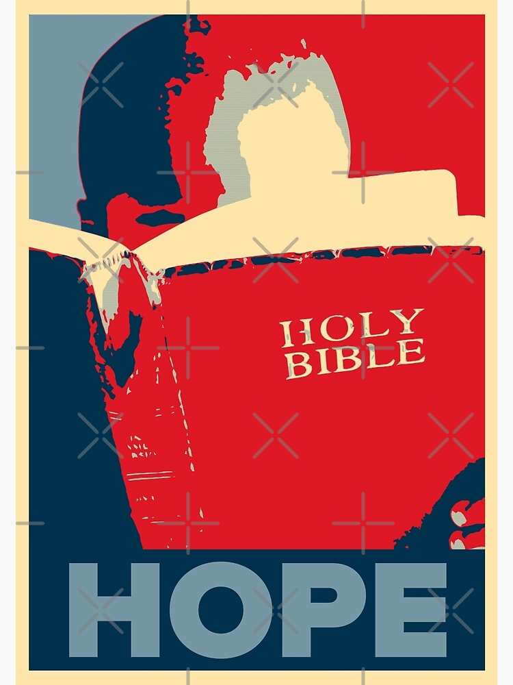"Contemporary Bible Hope Poster Design Christian Art" Art Print by ...