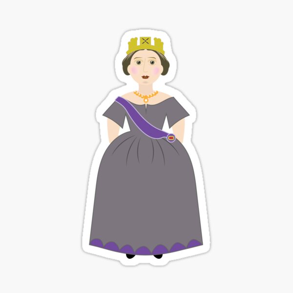 "Queen Victoria Cartoon ⁸" Sticker for Sale by PhoebeMobbsArt | Redbubble