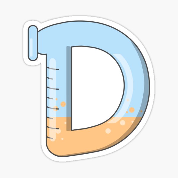 "Test Tube Letter D" Sticker by GeorgeLemon | Redbubble