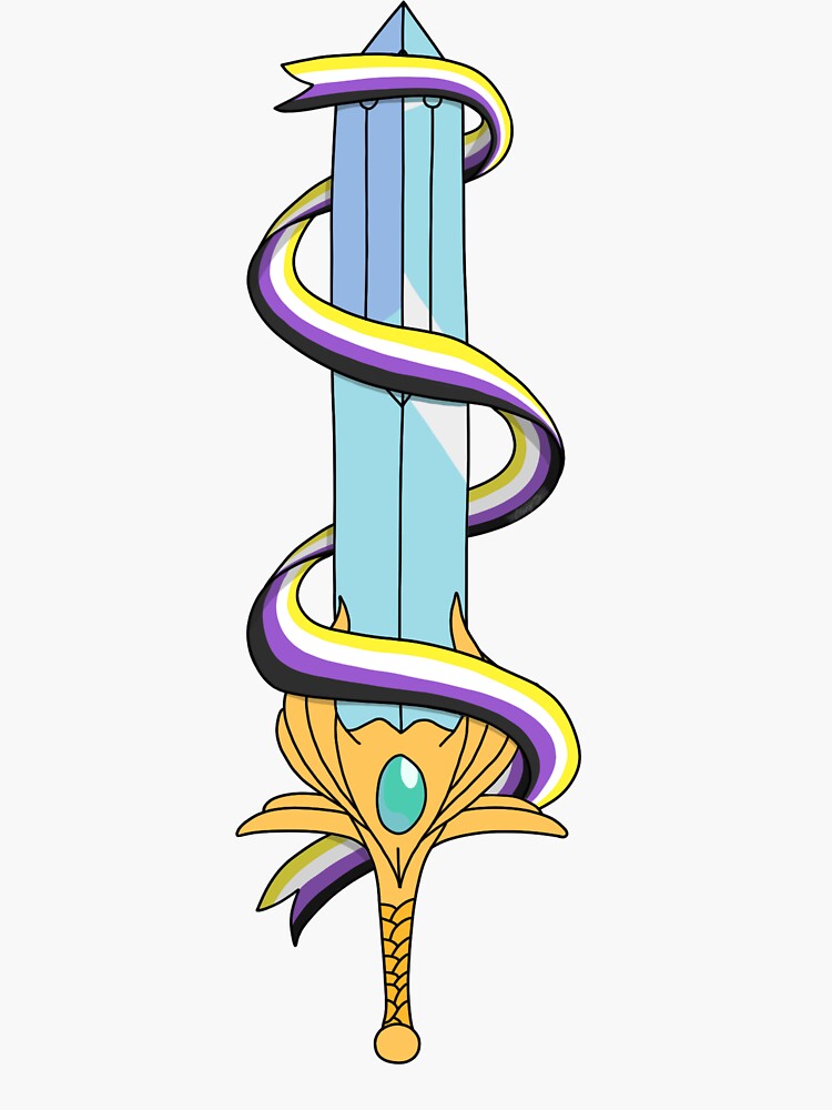 "She-Ra Non-binary sword" Sticker for Sale by Clarysanchez99 | Redbubble