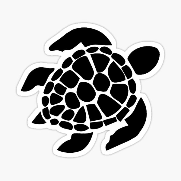 "Black Sea Turtle" Sticker for Sale by DevineDesignz | Redbubble