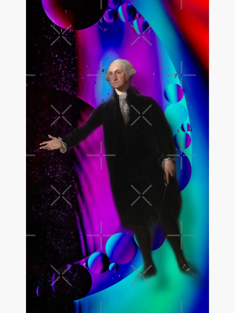 "George Washington Abstract Art" Sticker for Sale by Shirtness | Redbubble