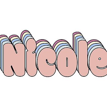 "Nicole Name " Sticker for Sale by ashleymanheim | Redbubble