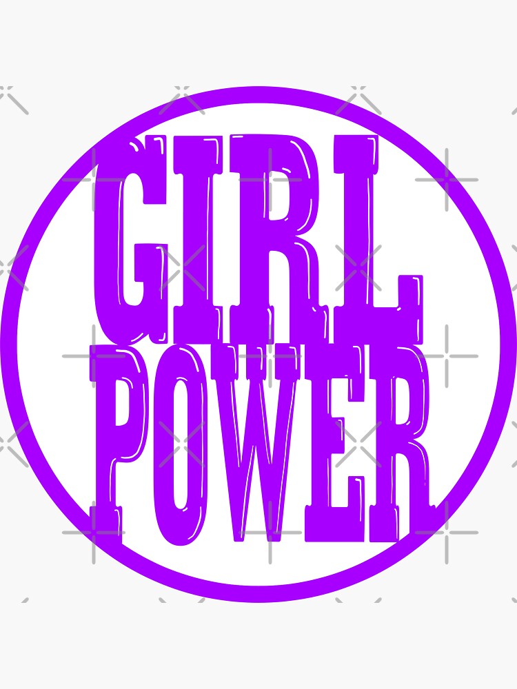 "Purple Girl Power" Sticker by emroccs | Redbubble