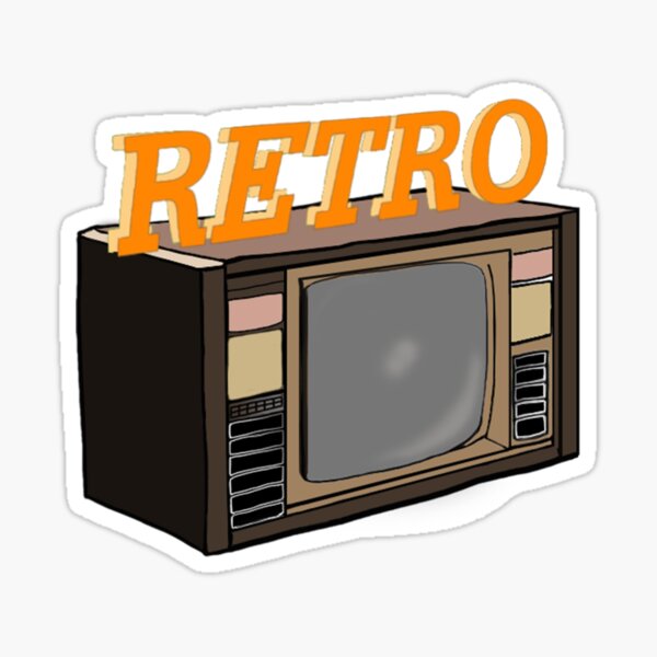 "Old Tv Retro " Sticker for Sale by bagassw | Redbubble