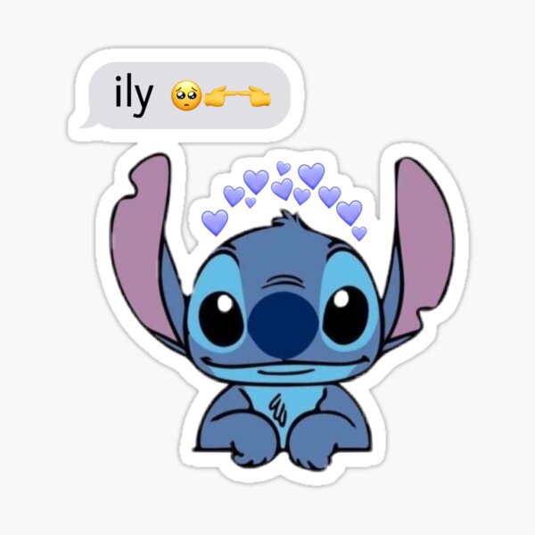 "Stitch ily" Sticker for Sale by bailsadraws | Redbubble