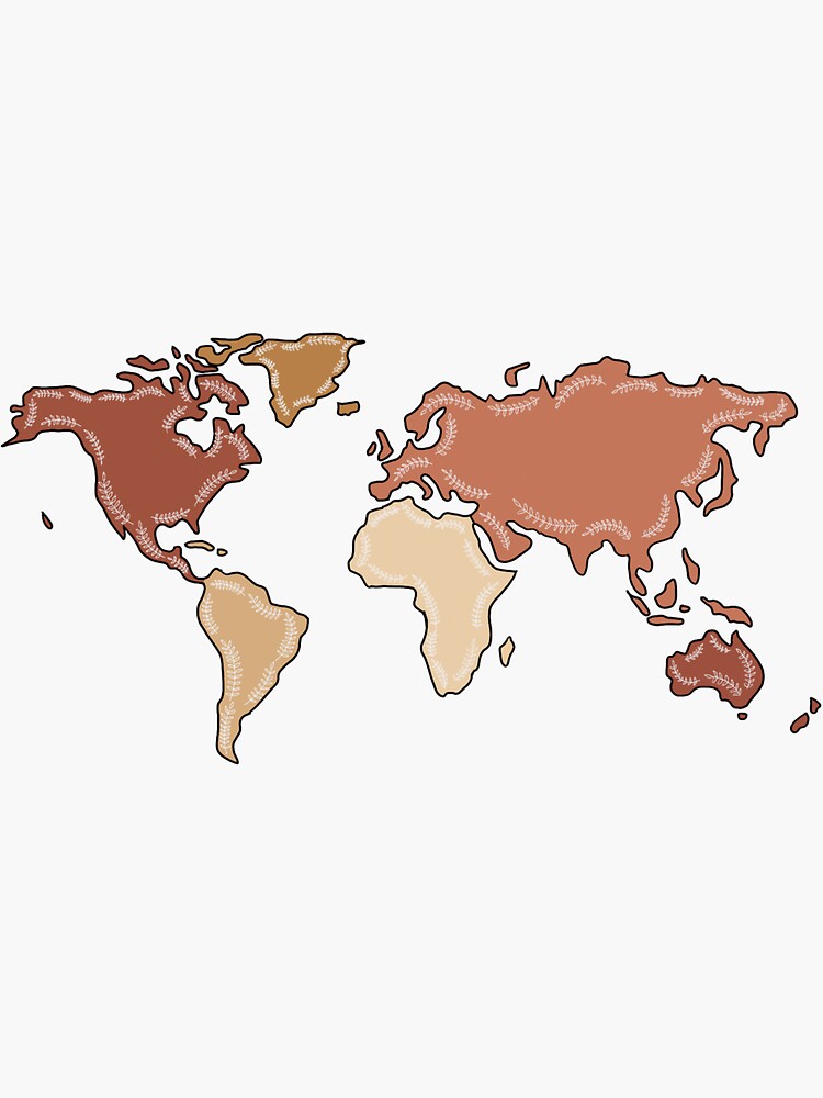 "Boho World Map with Leaves" Sticker for Sale by jorbar | Redbubble