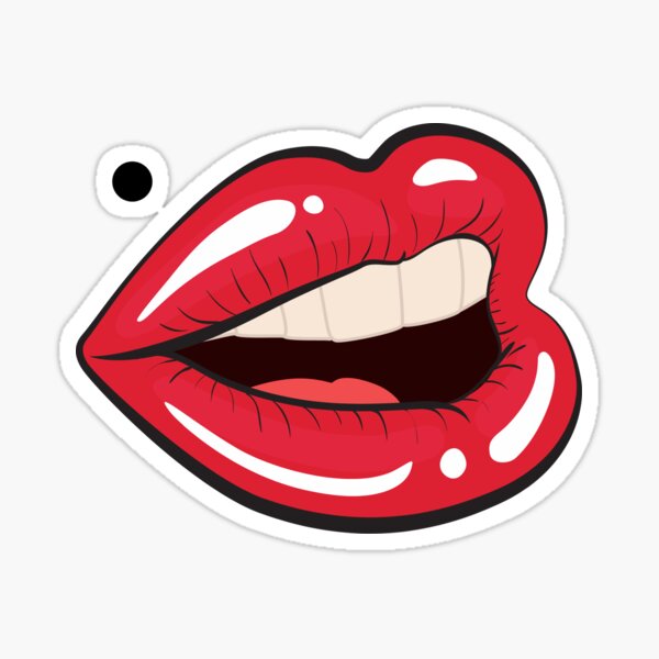 "Kissing Lips" Sticker by ForgeDesigns | Redbubble