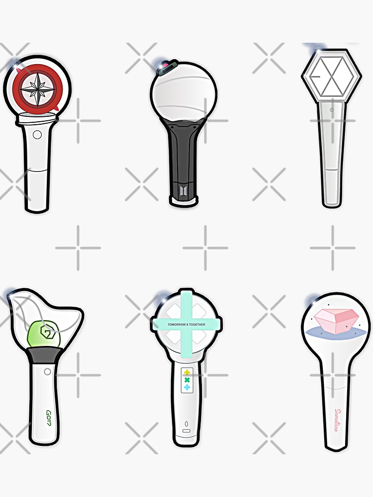 "KPOP Light Sticks" Sticker for Sale by Meah-Liv | Redbubble