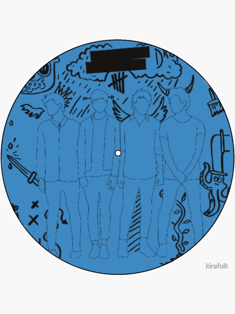 "5sos album cover on vinyl" Sticker by kirafolk | Redbubble