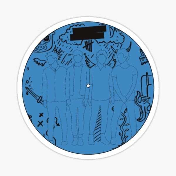 "5sos album cover on vinyl" Sticker by kirafolk | Redbubble