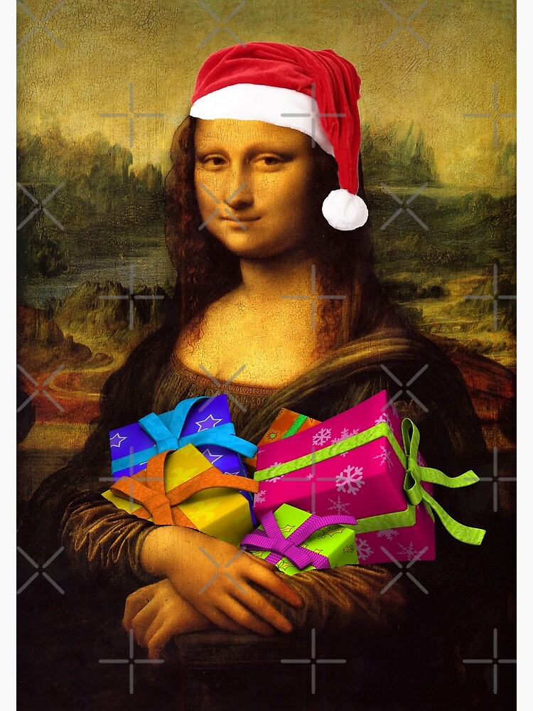 "Mona Lisa Santa" Poster by Mythos57 | Redbubble