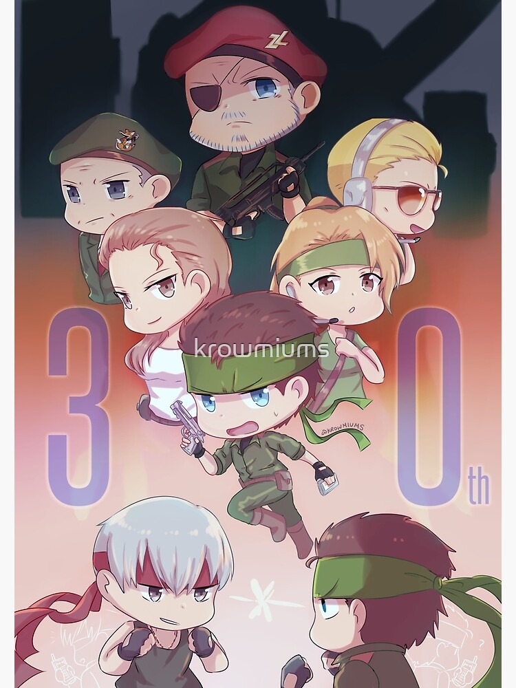 "Metal Gear 2 Solid Snake chibi" Poster by krowmiums | Redbubble