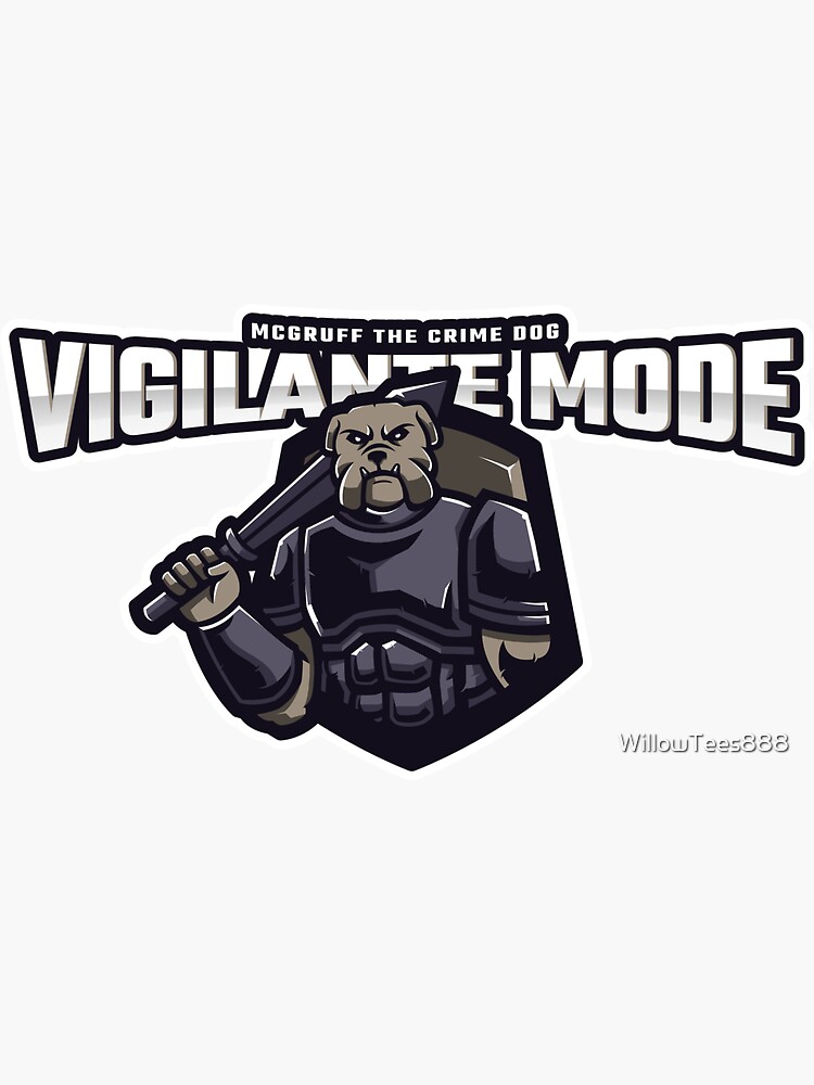 "McGruff the Crime Dog - Vigilante Mode" Sticker for Sale by ...