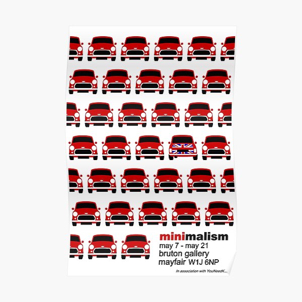 "Original Classic old Mini car" Poster by YouNeedKitch | Redbubble