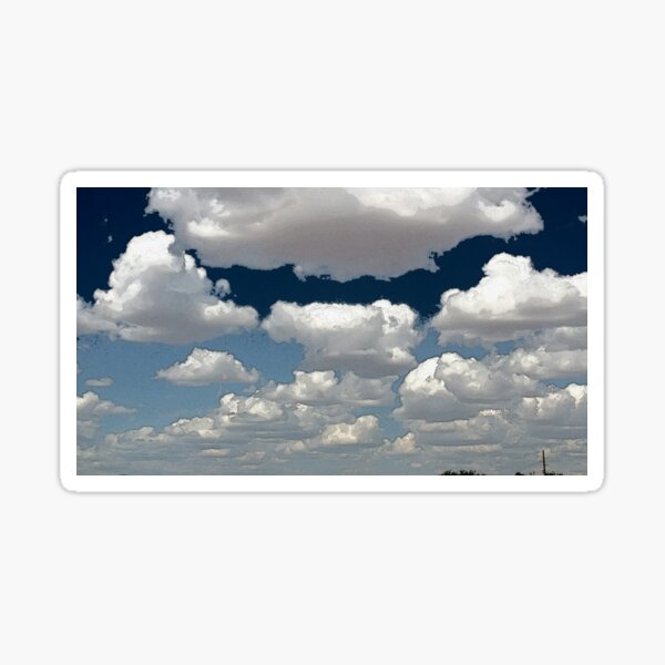 "Clear Skies" Sticker by MUMBLESART | Redbubble