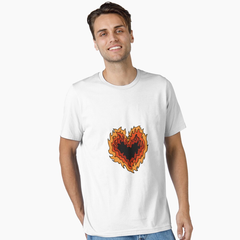"Flaming Heart" Sticker for Sale by hgrasel | Redbubble