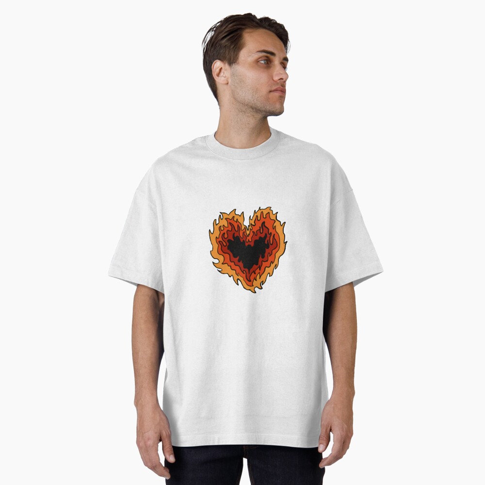 "Flaming Heart" Sticker for Sale by hgrasel | Redbubble