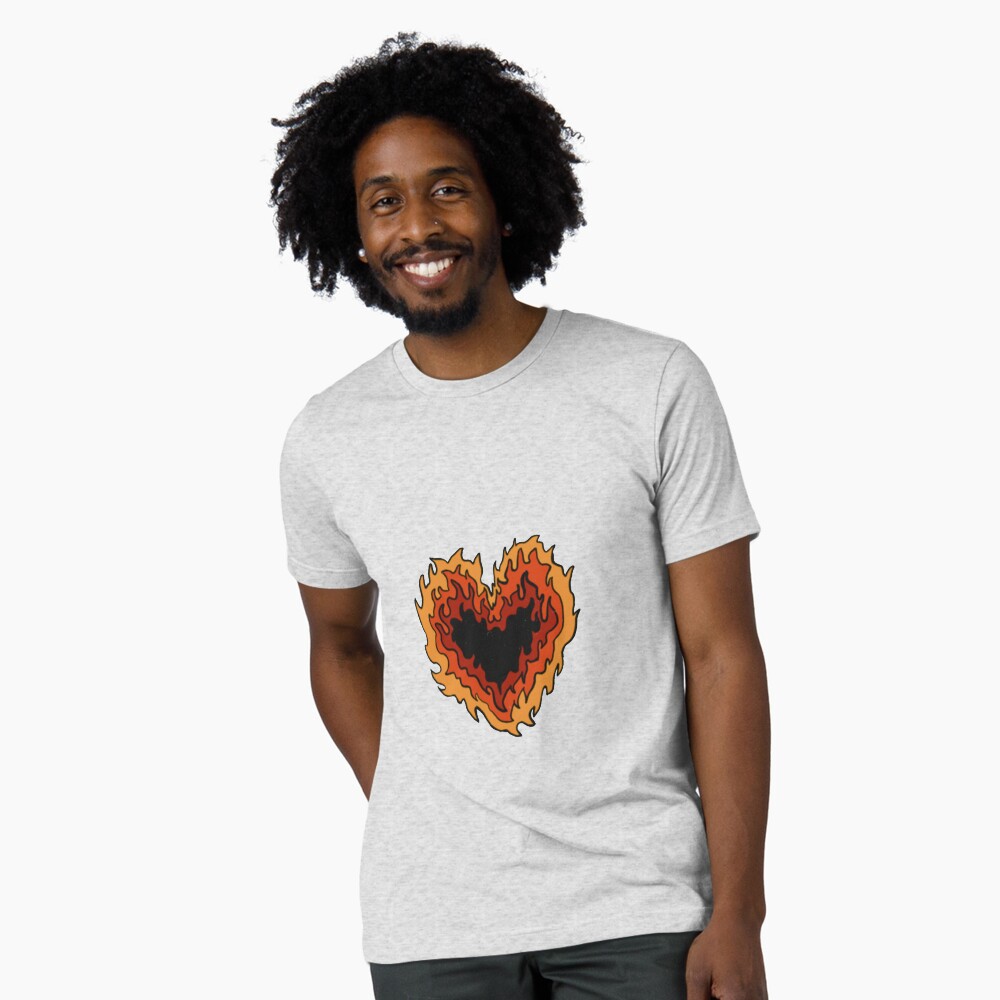"Flaming Heart" Sticker for Sale by hgrasel | Redbubble