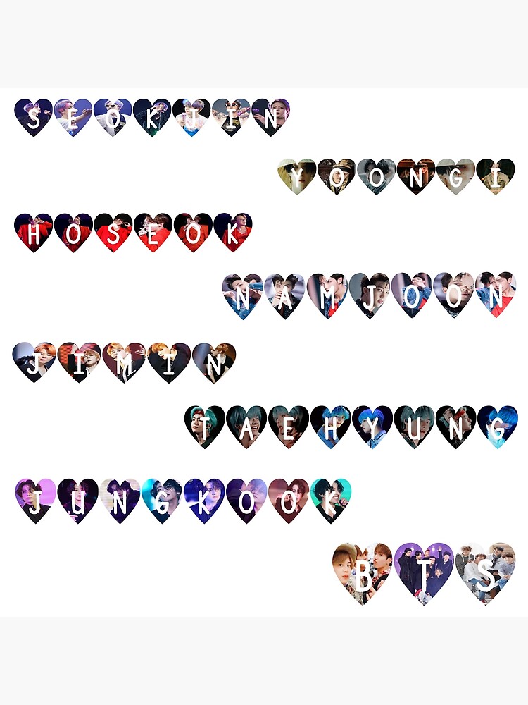 "BTS Heart Set" Poster for Sale by taetae715 | Redbubble