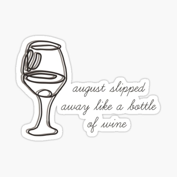 "Taylor Swift Folklore: august lyrics " Sticker for Sale by ...