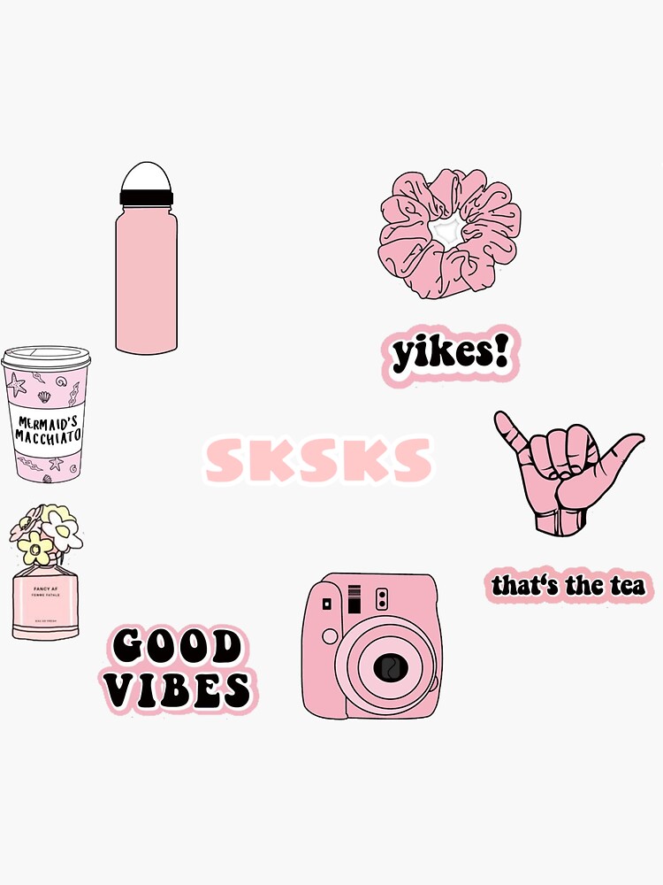 "Pink Vsco Sticker Bundle" Sticker by jessXedith | Redbubble