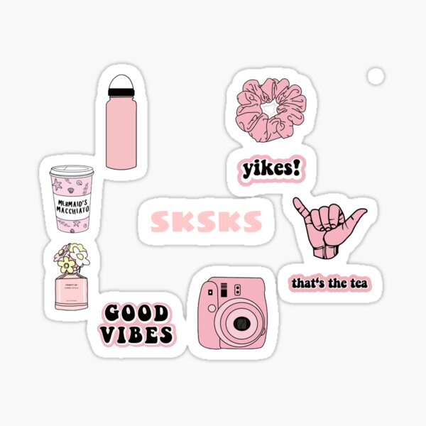 "Pink Vsco Sticker Bundle" Sticker by jessXedith | Redbubble