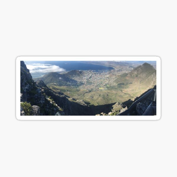 "View of Cape Town from Table Mountain" Sticker for Sale by TarikBedevi ...
