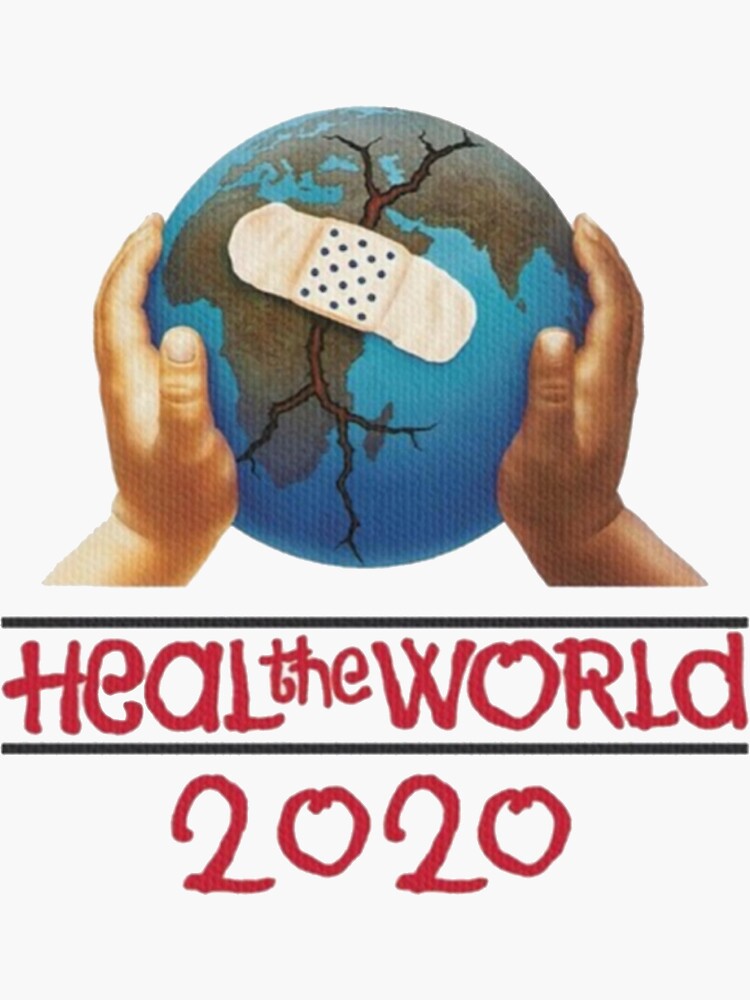 Pegatina «sanar el mundo camisetas sanar el mundo máscaras» de mmj50 ...