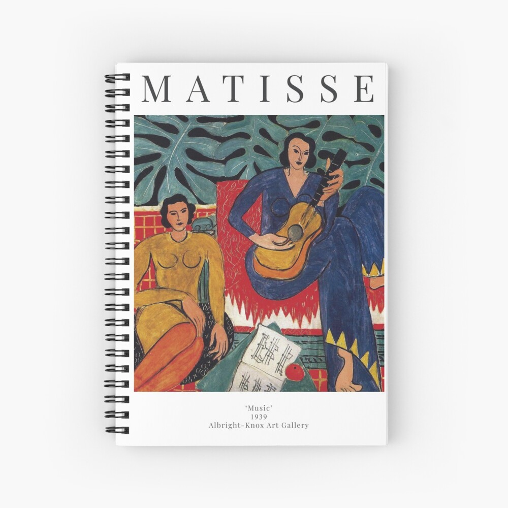 "Henri Matisse - Music - Exhibition Poster" Spiral Notebook for Sale by ...