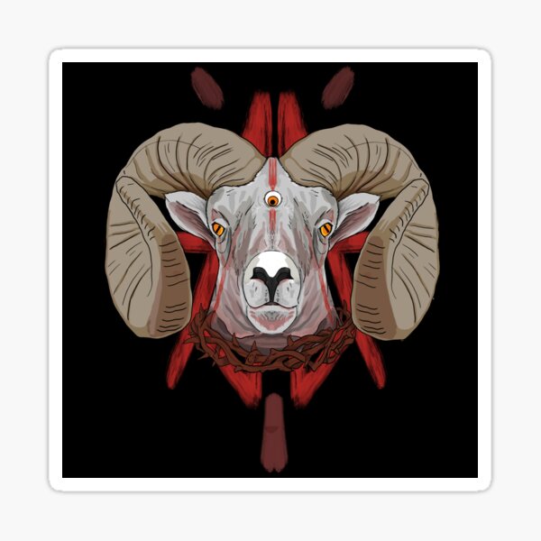 "Ram head" Sticker by RatKingRatz | Redbubble