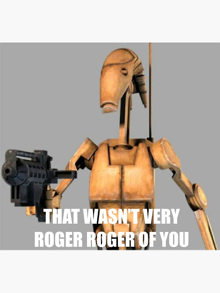 "Roger roger " Sticker for Sale by flabby-abby | Redbubble