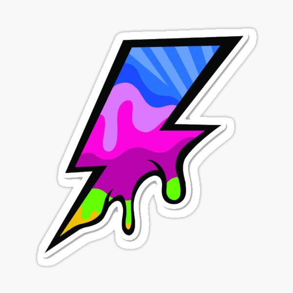 "Drippy Lightning Bolt" Sticker by karyn0 | Redbubble