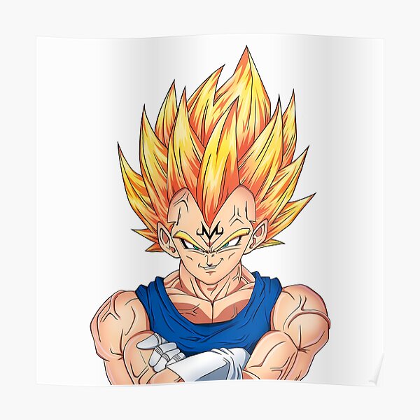 "Majin Vegeta " Poster for Sale by Chellaon | Redbubble