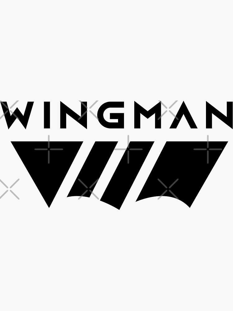 "WINGMAN " Sticker for Sale by ColourSwatchez | Redbubble