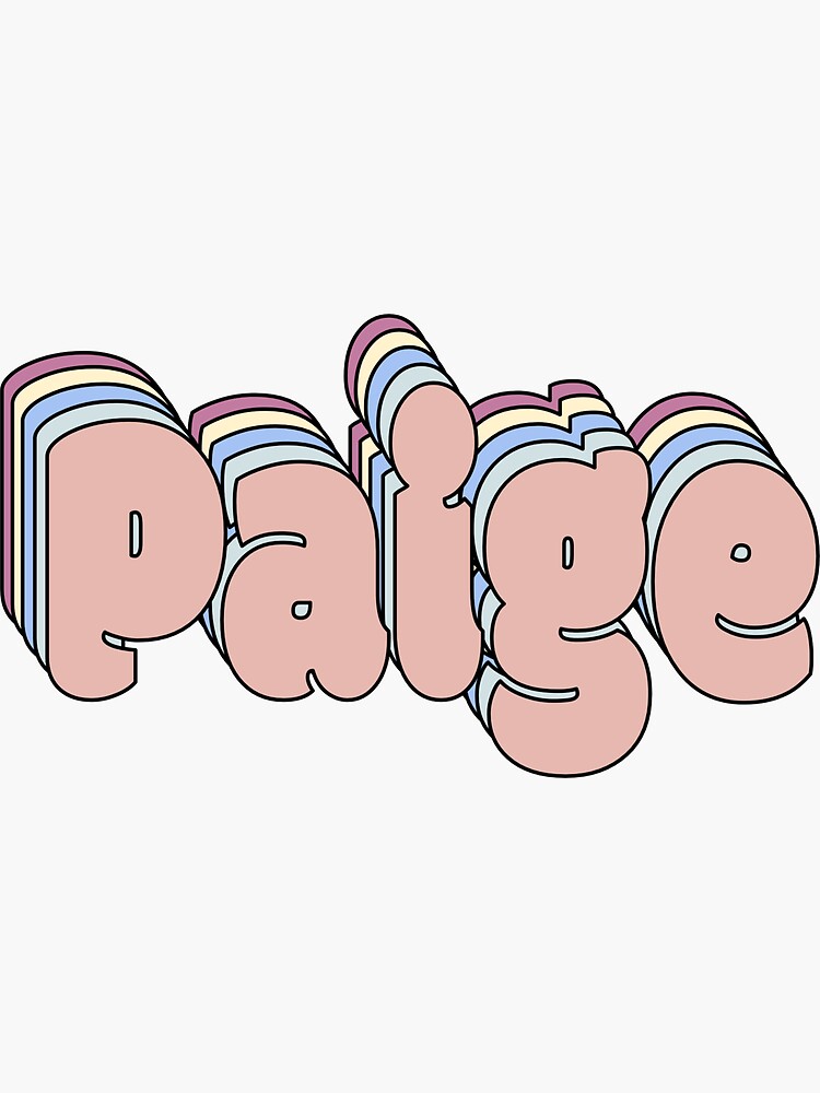 "Paige Name " Sticker for Sale by ashleymanheim | Redbubble