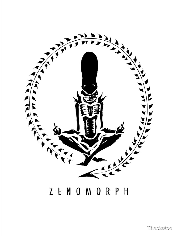 "Meditation Zenomorph Yoga Alien Xenomorph light" Poster for Sale by ...