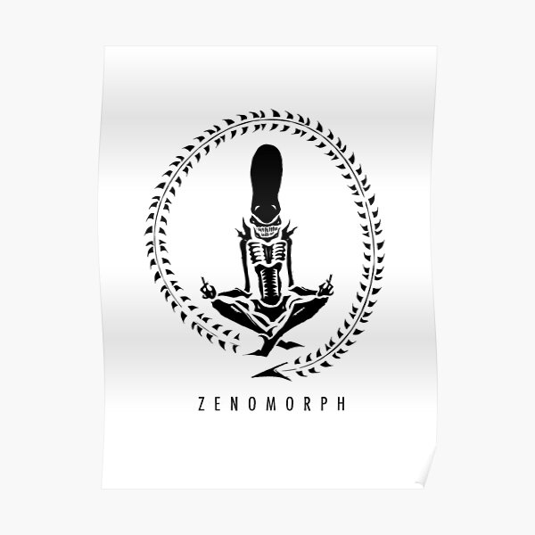 "Meditation Zenomorph Yoga Alien Xenomorph light" Poster for Sale by ...