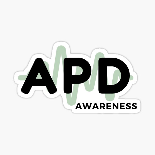 "Auditory Processing Disorder, APD Awarness" Sticker by GarbledLife ...