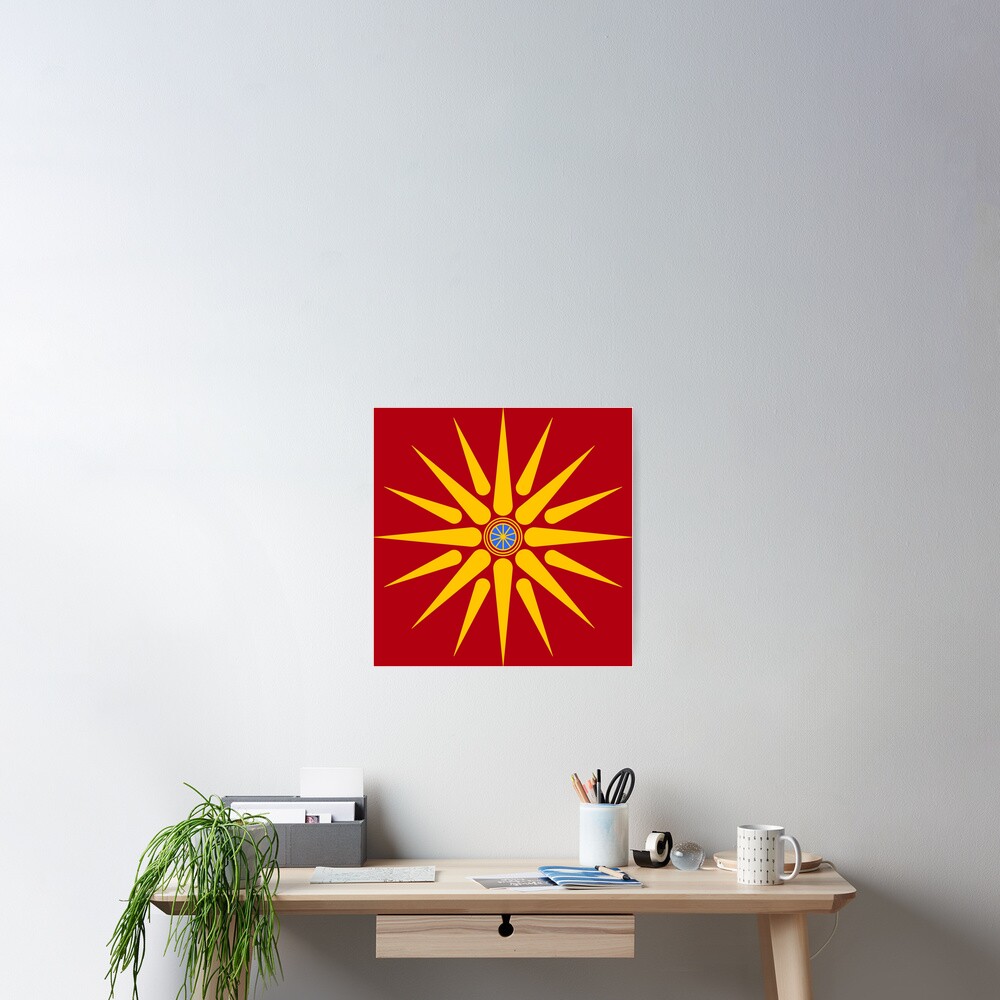 "Macedonia Kutlesh Sun Vergina Star" Poster for Sale by MKD1 | Redbubble