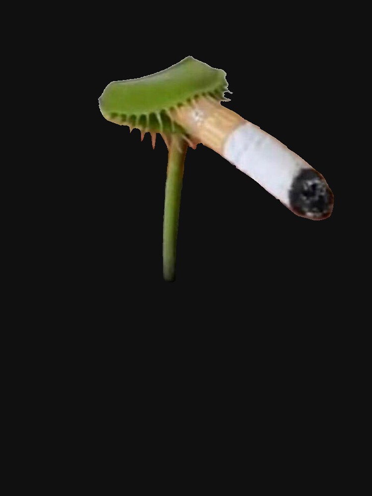 "venus flytrap smoking a cigarette " T-shirt for Sale by christicaride | Redbubble | venus ...