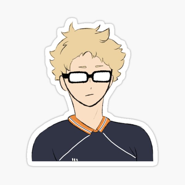 "Tsukishima Kei" Sticker for Sale by EmmyCat | Redbubble