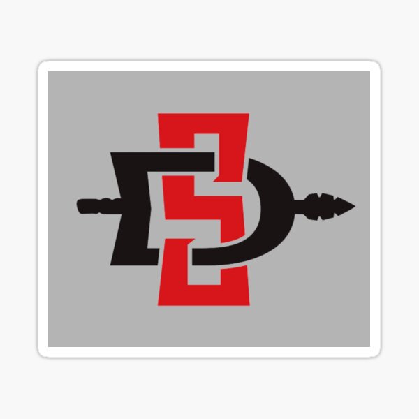 "SDSU grey background" Sticker for Sale by l-whitney | Redbubble