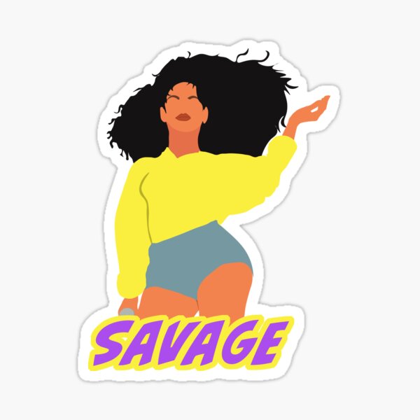 "SAVAGE" Sticker for Sale by LeKrome | Redbubble