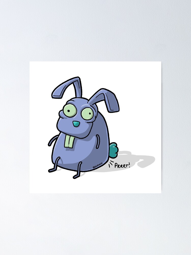 "Derp rabbit farting" Poster for Sale by AndreGascoigne | Redbubble